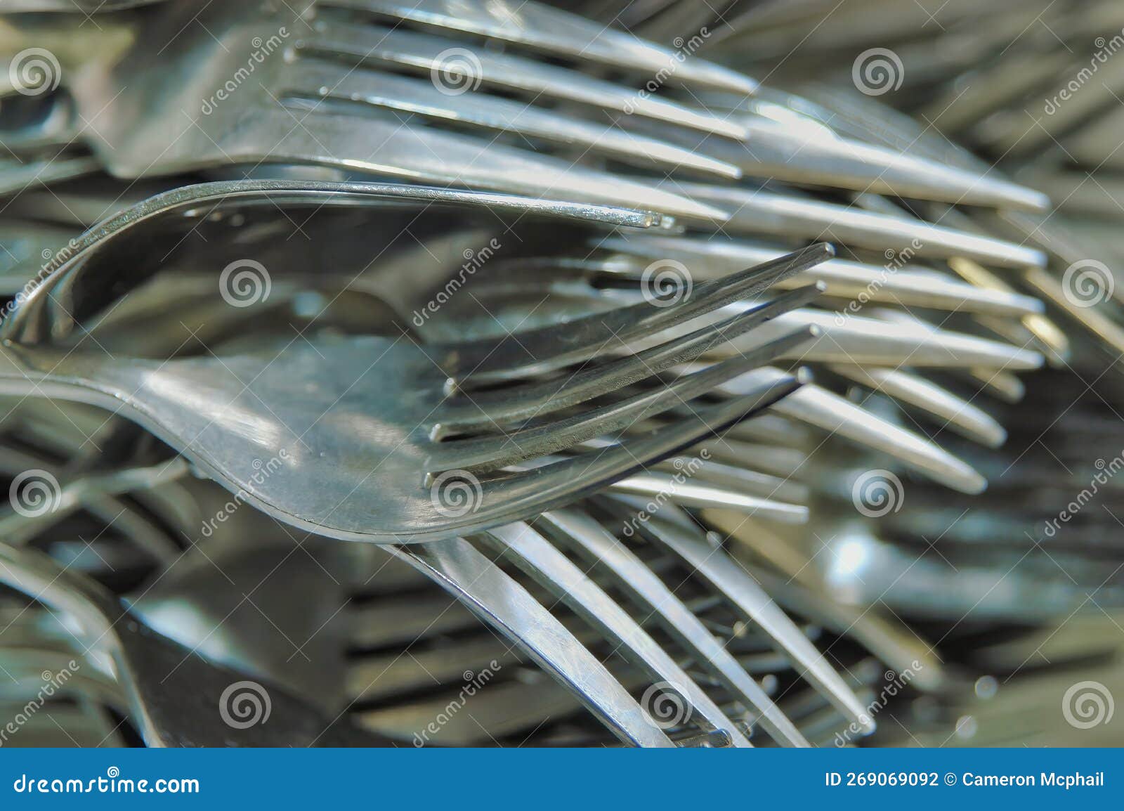 A Messy Bunch of Forks in a Kitchen Stock Photo - Image of lunch ...