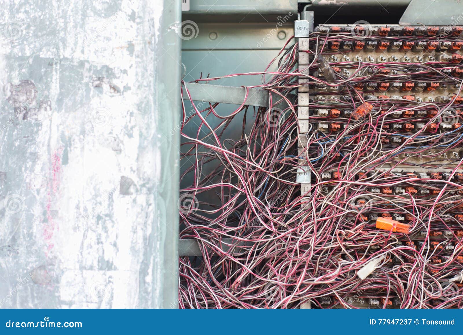 Messy cables stock image. Image of plug, connect, blur - 77947237