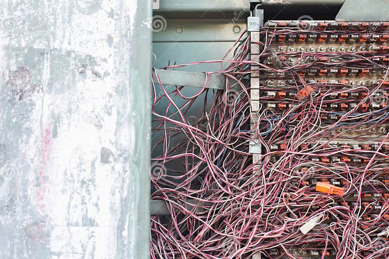 Messy cables stock image. Image of plug, connect, blur - 77947237