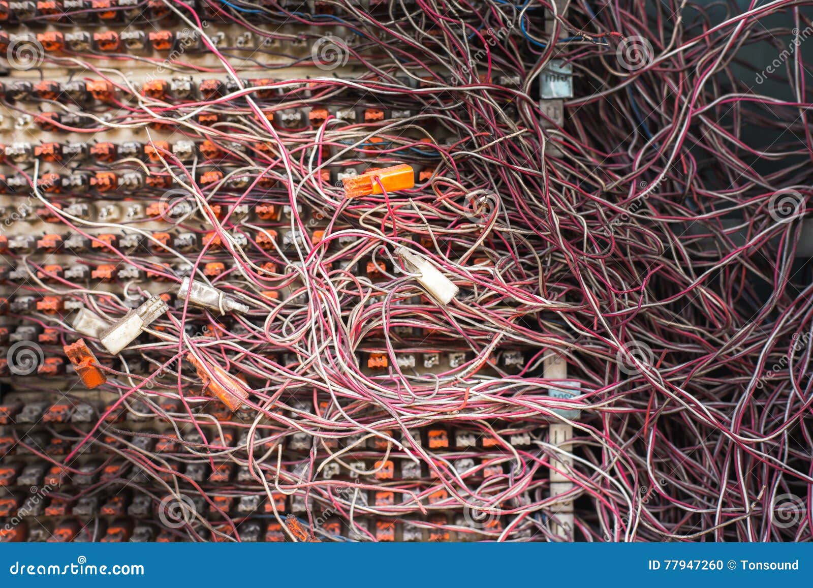 Messy cables stock photo. Image of computer, copper, color - 77947260