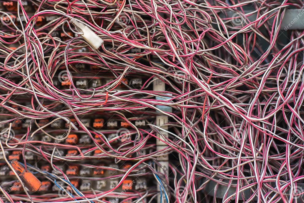 Messy cables stock photo. Image of phone, cabling, power - 77947308
