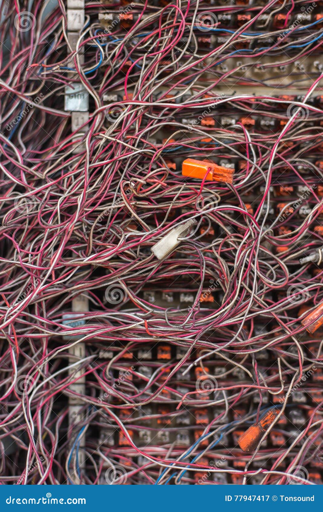 Messy cables stock image. Image of internet, power, blur - 77947417