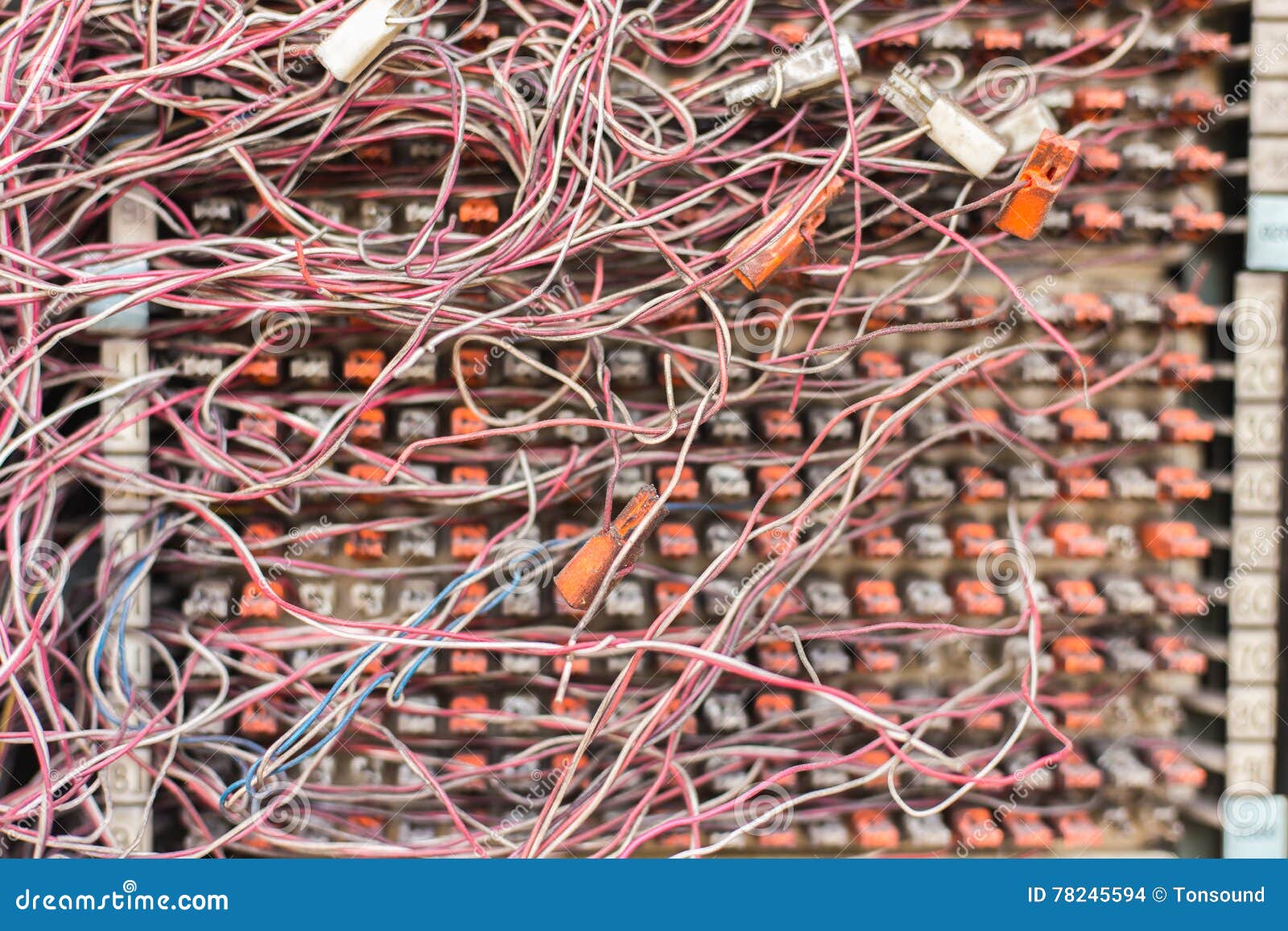 Messy cables stock photo. Image of switchboard, color - 78245594