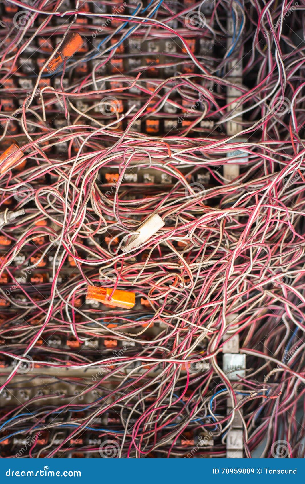 Messy cables stock image. Image of communication, power - 78959889