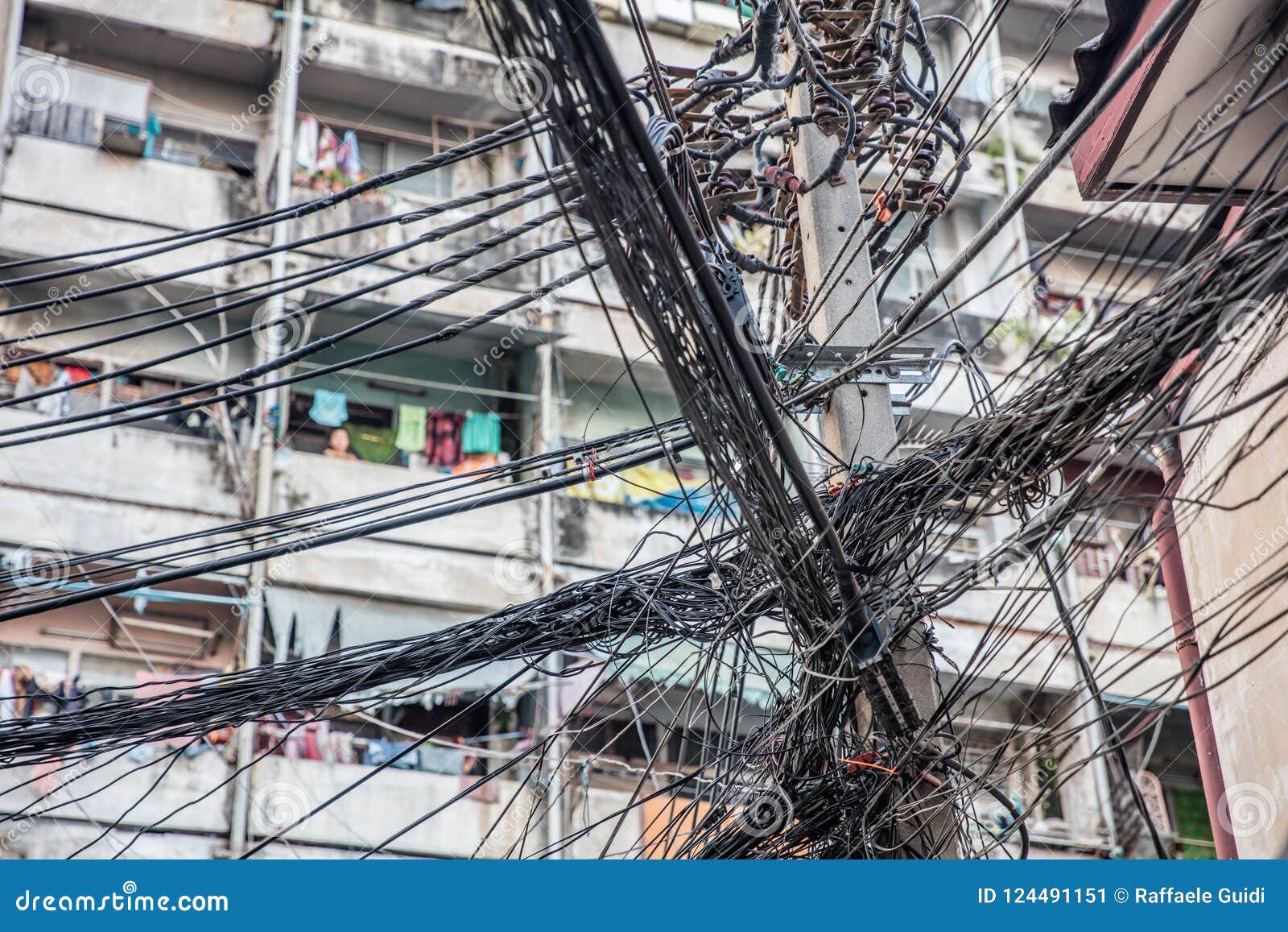 Messy, Chaotic Power Cables Stock Image - Image of entanglement, energy ...