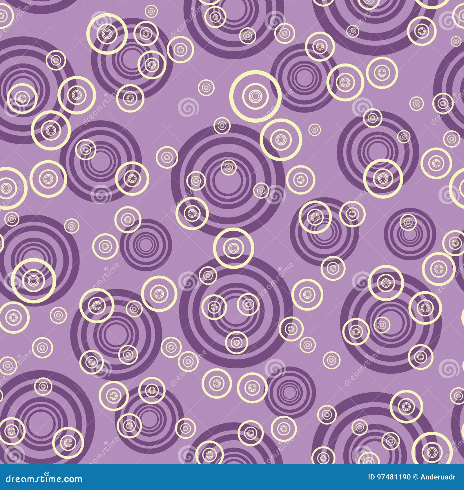 Messy Circle Seamless Pattern Vector Background Stock Vector ...