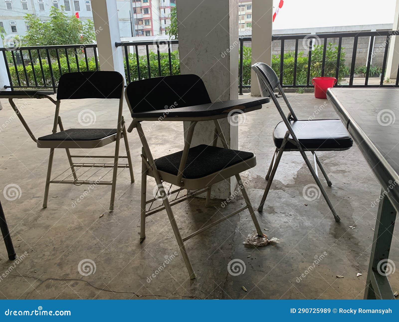 A Messy Collection of Empty Chairs in a Shabby Room Stock Image - Image ...