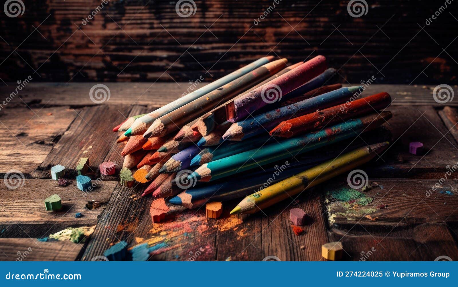 Messy Collection of Work Tools on Old Desk Generated by AI Stock Image ...