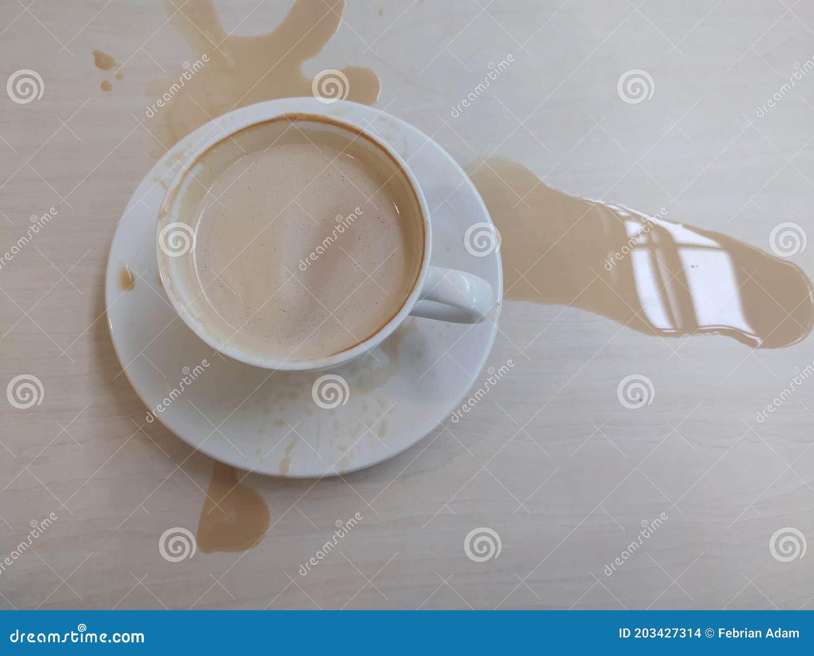 Messy a Cup of Coffee for the Day Stock Photo - Image of coffee, cafe ...