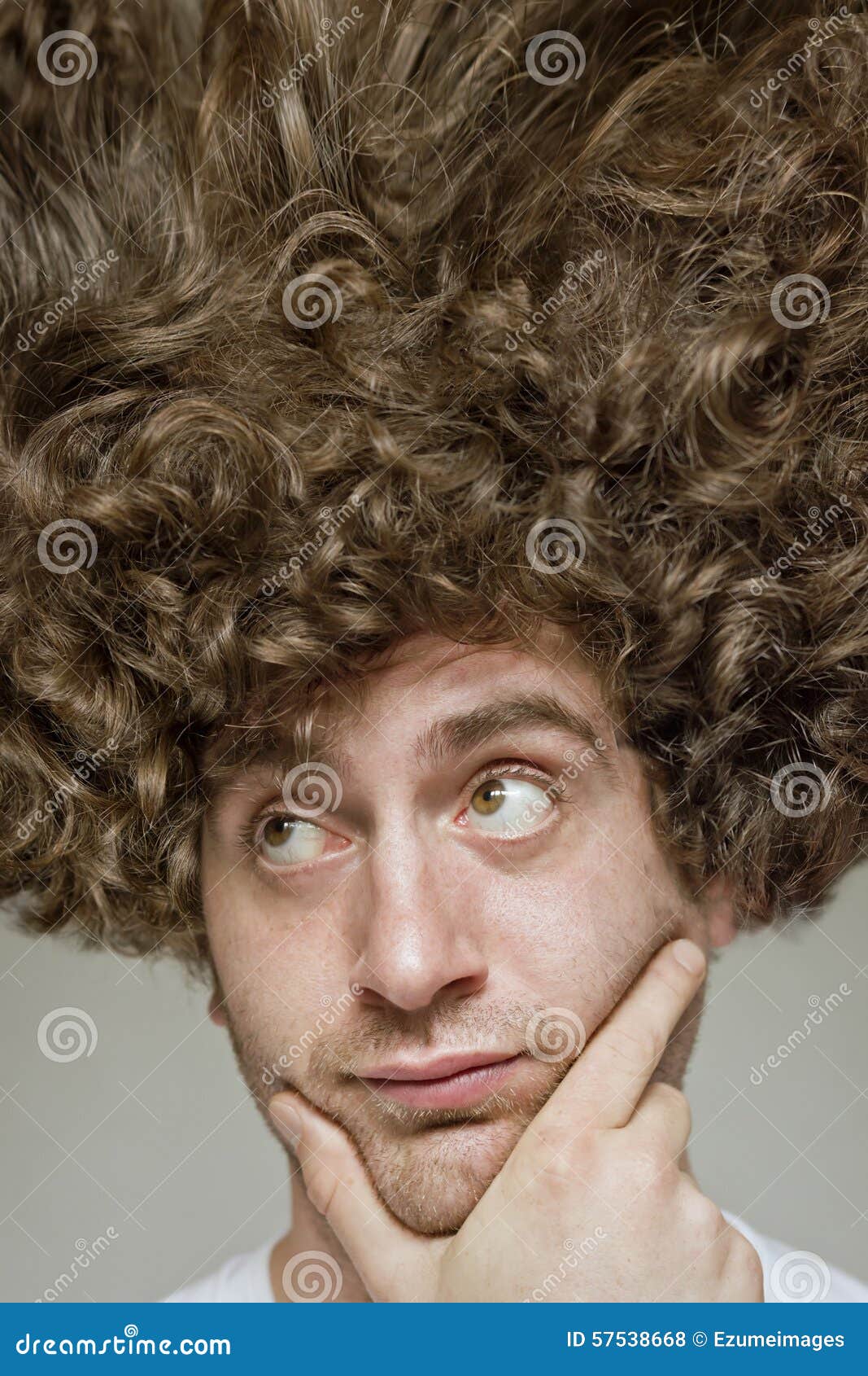 Messy Curly Hair stock photo. Image of scruffy, expressive - 57538668