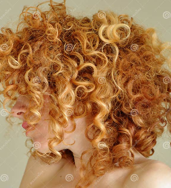 Messy curly red hair stock image. Image of patterned, woman - 9038335