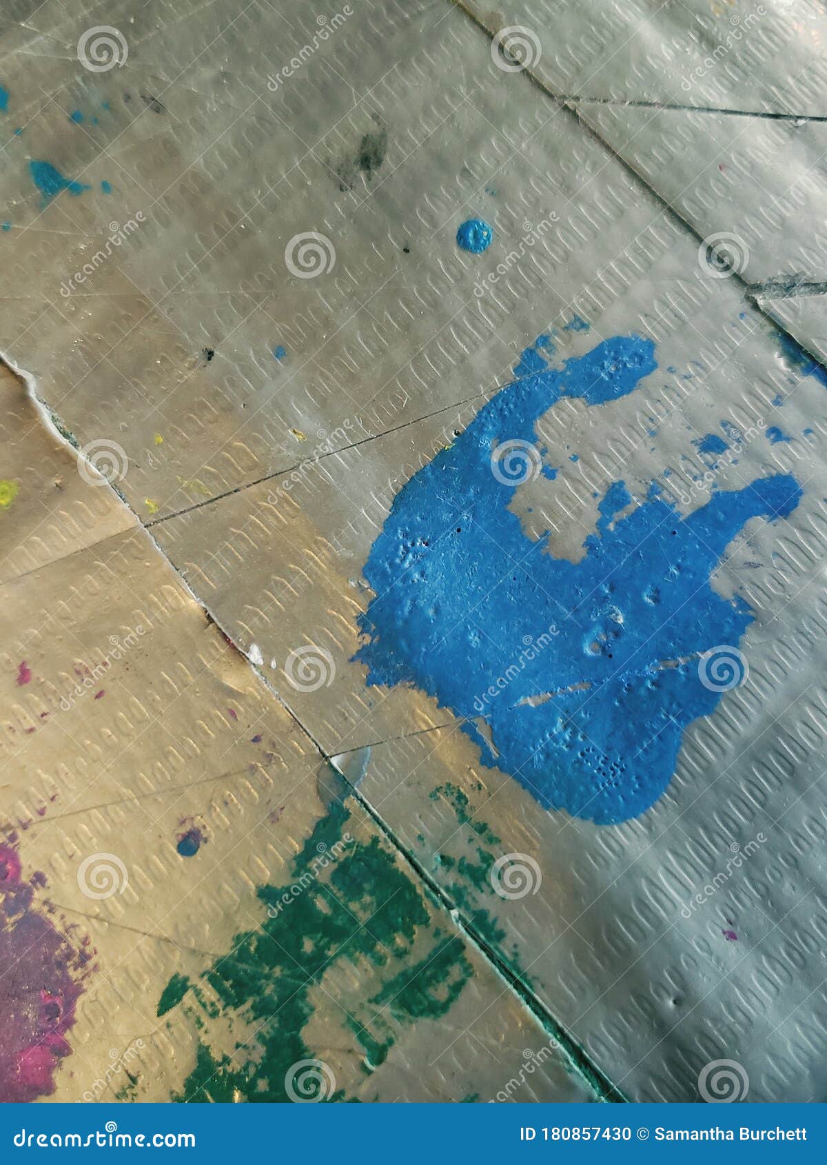 Messy Desk Covered in Paint and Ink Splatters Stock Photo - Image of ...