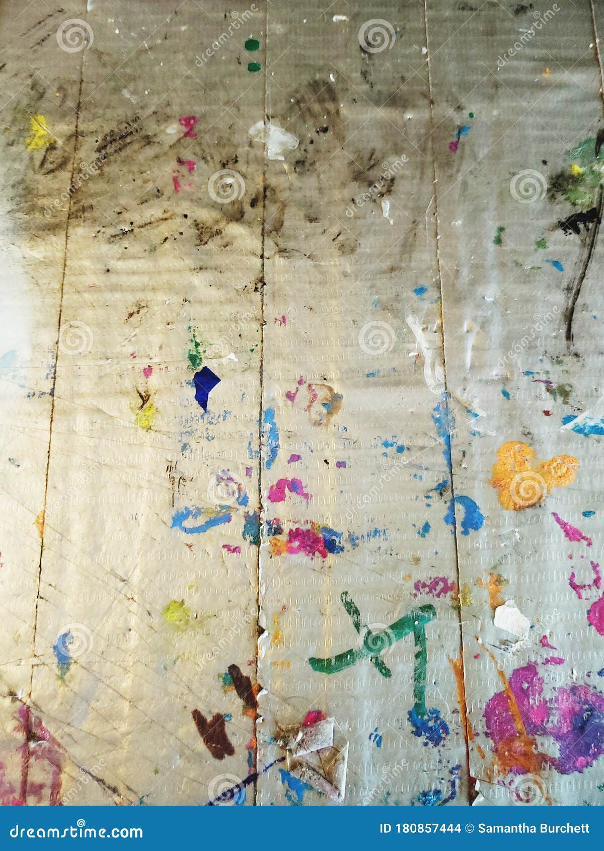 Messy Desk Covered in Paint and Ink Splatters Stock Photo - Image of ...