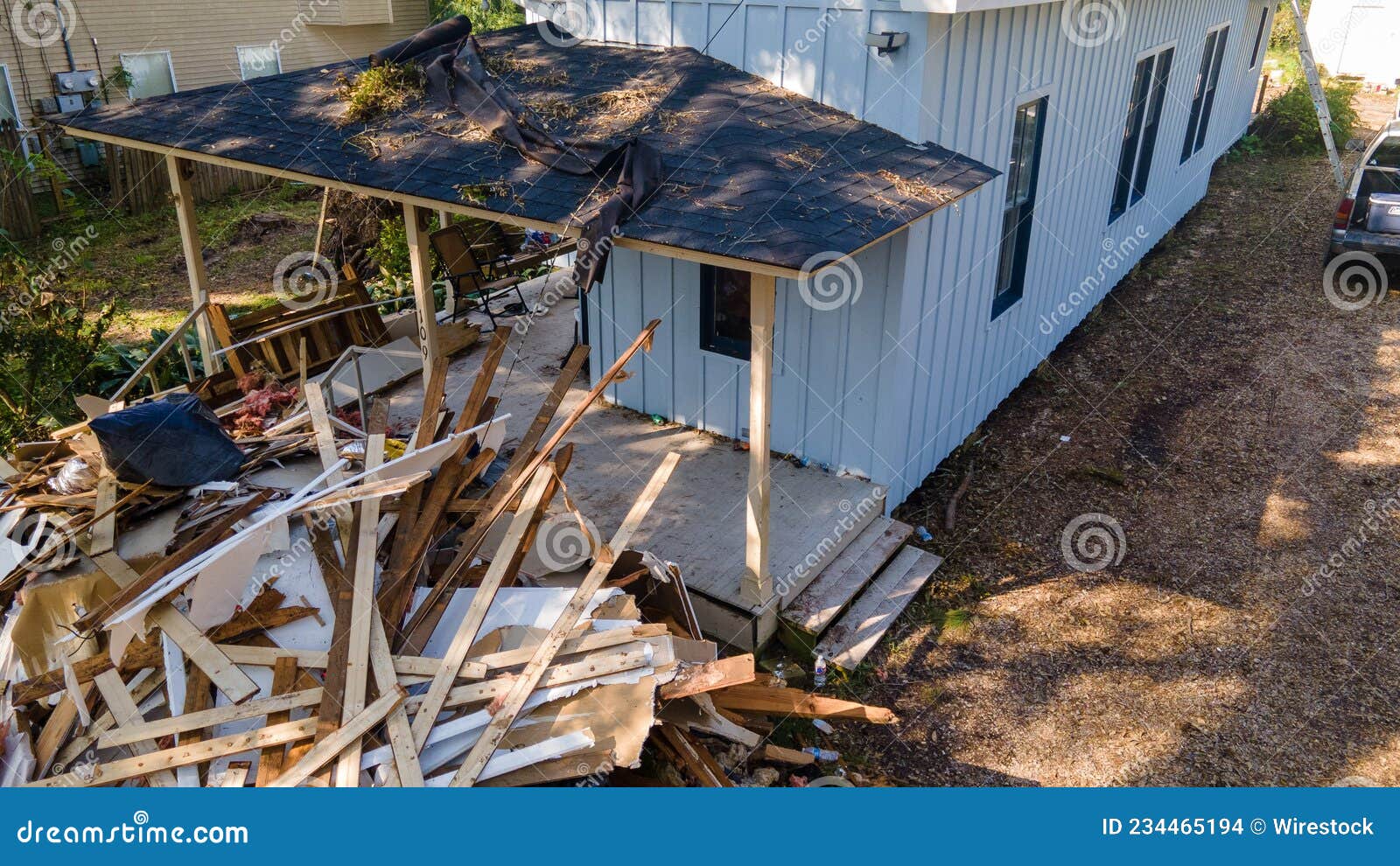Messy Destroyed House after a Natural Disaster Stock Photo - Image of ...