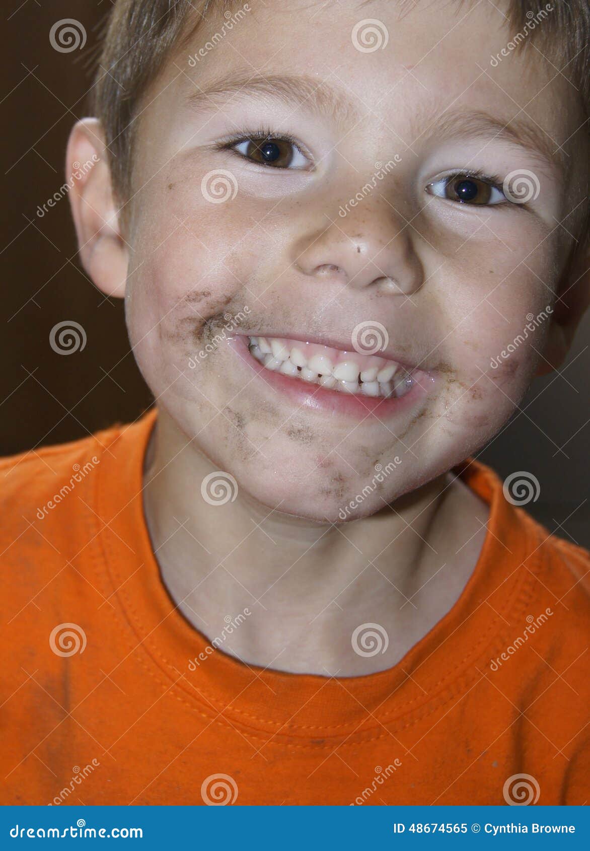 Messy Dirty Happy Boy stock image. Image of child, boyhood - 48674565