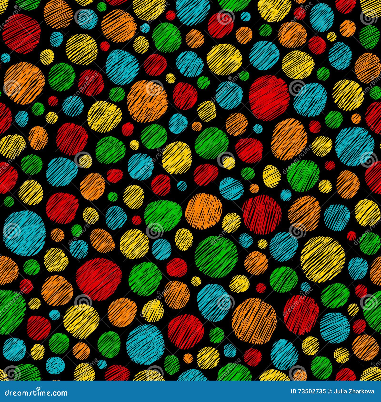 Messy Drops on Black Background, Seamless Pattern Stock Vector ...