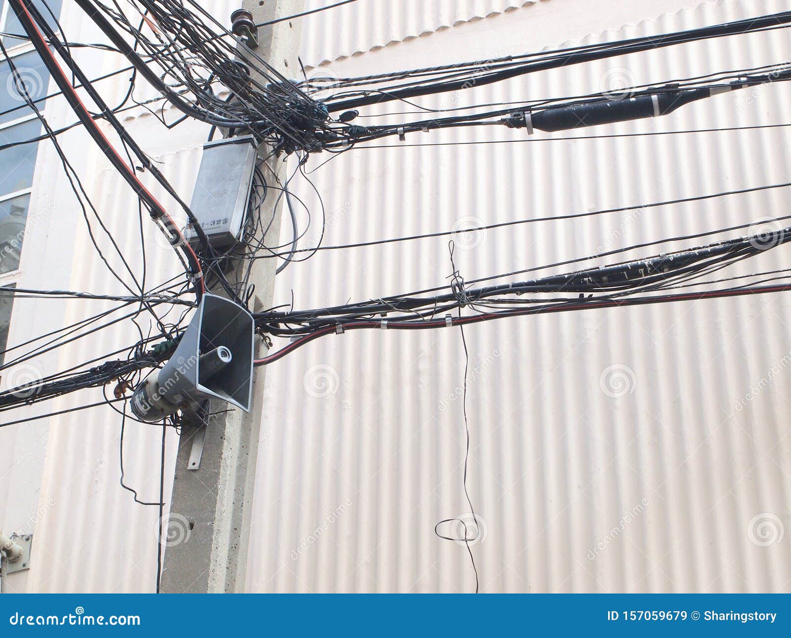 Messy electrical cables stock image. Image of disorganization - 157059679