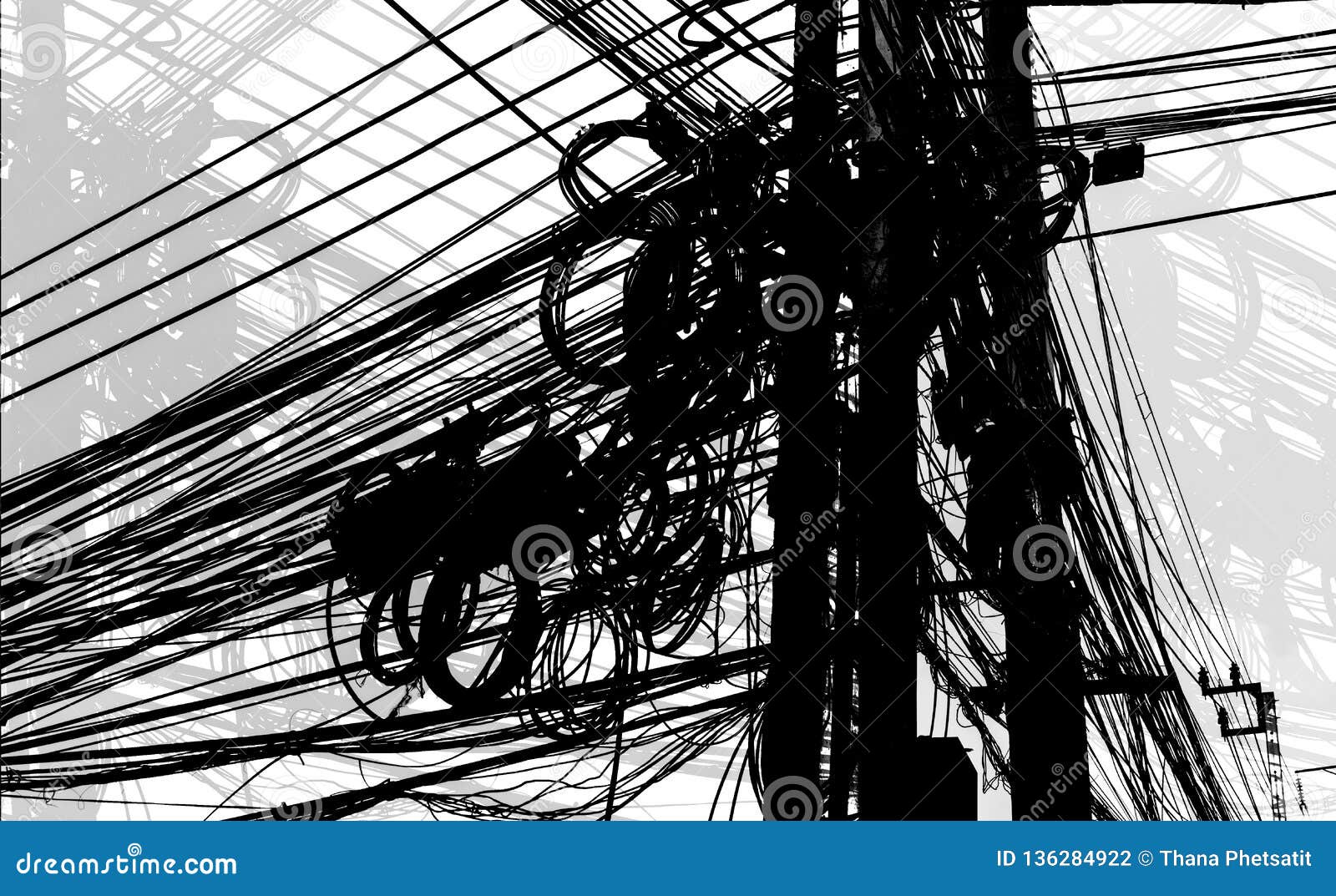 Messy Electrical Cables and Wires Stock Photo - Image of galvanic ...