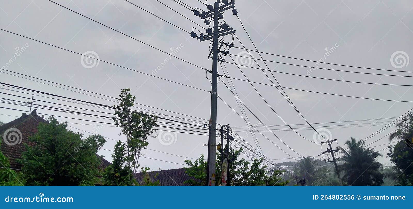 Messy electrical wiring stock photo. Image of power - 264802556