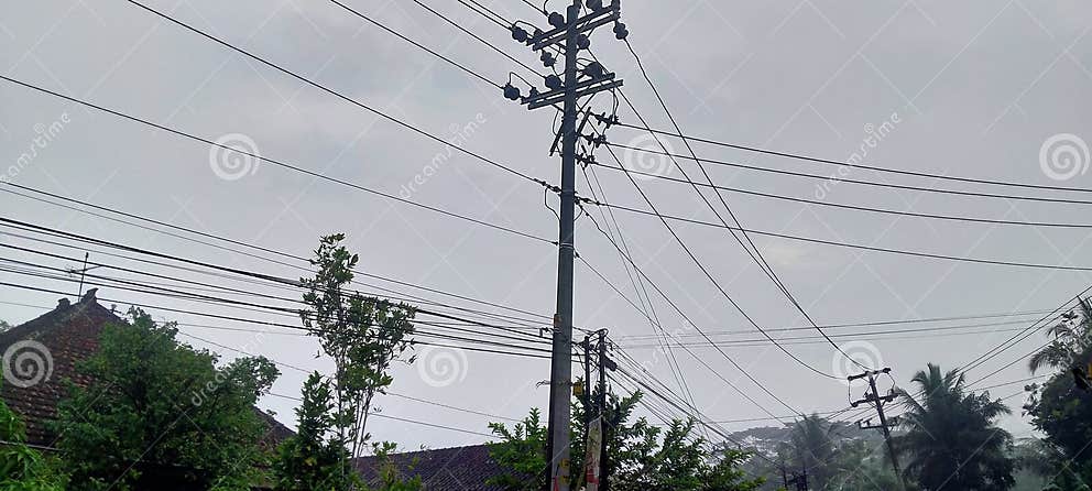 Messy electrical wiring stock photo. Image of power - 264802556