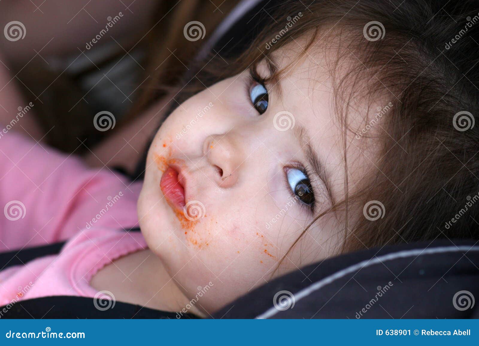 Messy Face stock image. Image of orange, pink, toddlers - 638901