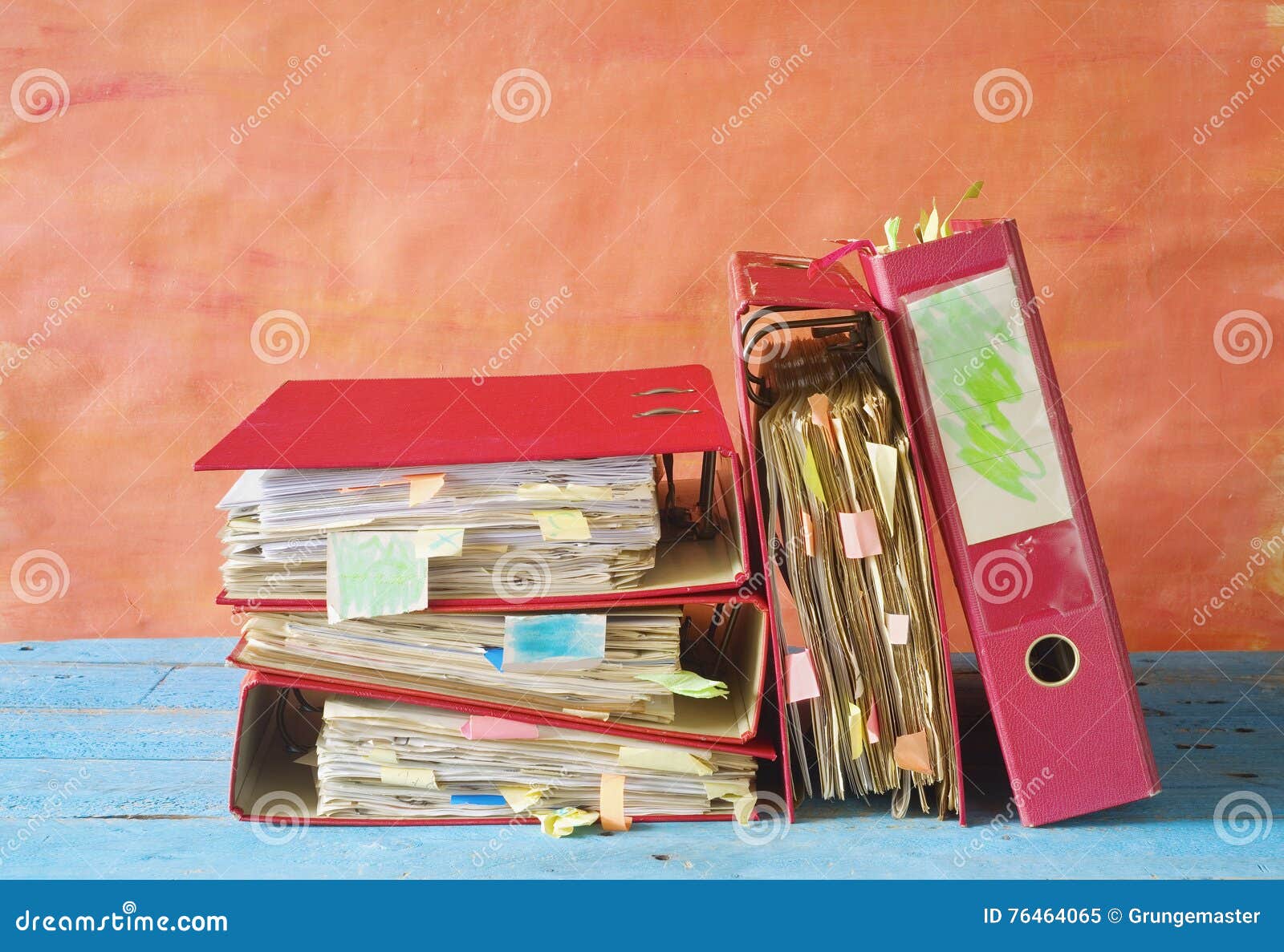 Messy File Folders and Documents Stock Image - Image of clip, files ...
