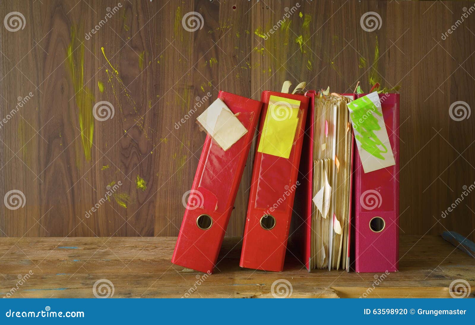 Messy File Folders, Grungy Style Stock Photo - Image of desk, messy ...
