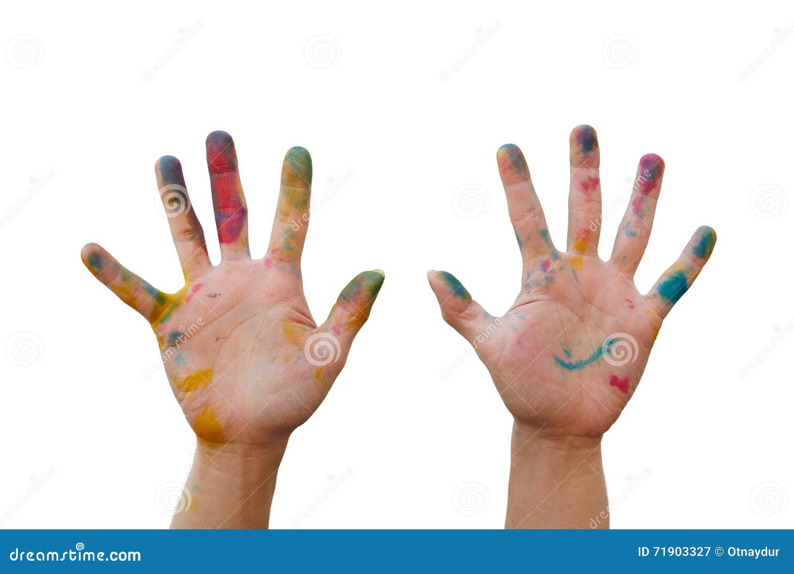 Messy hand with colour stock image. Image of white, creative - 71903327