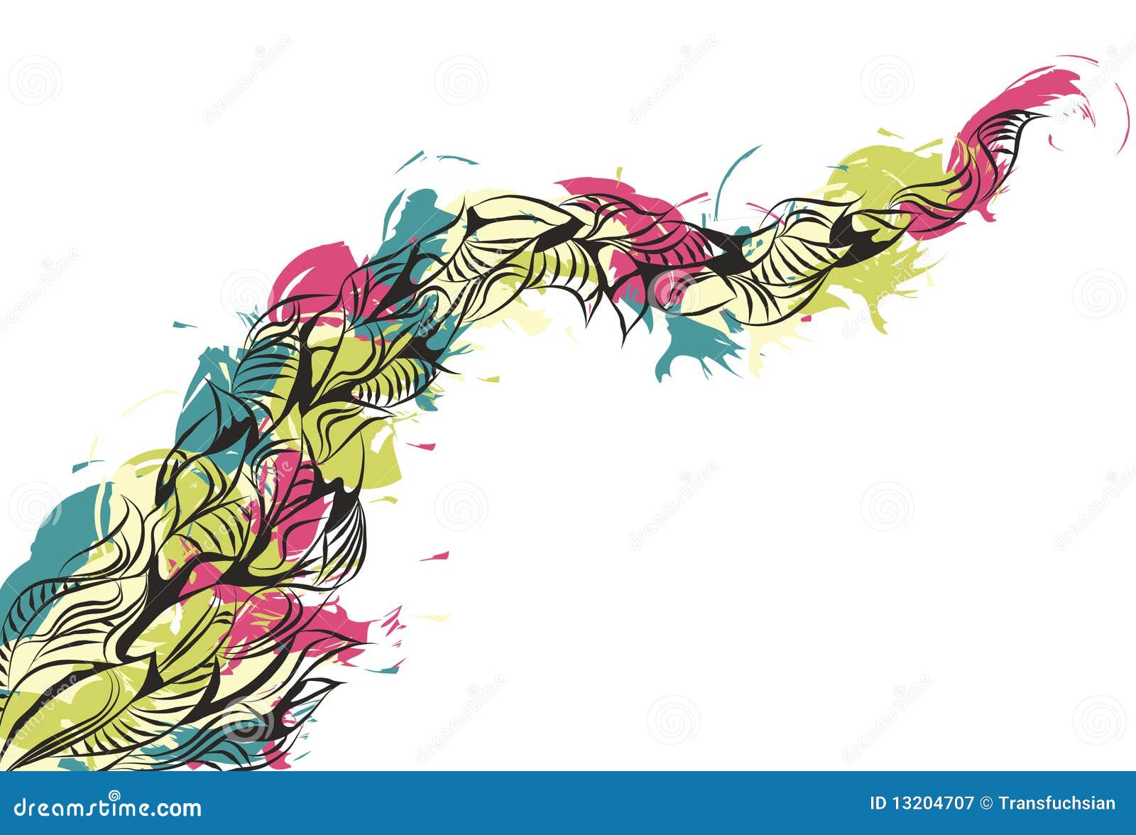 Messy Hand Drawn Painted Doodle Background Stock Vector - Illustration ...
