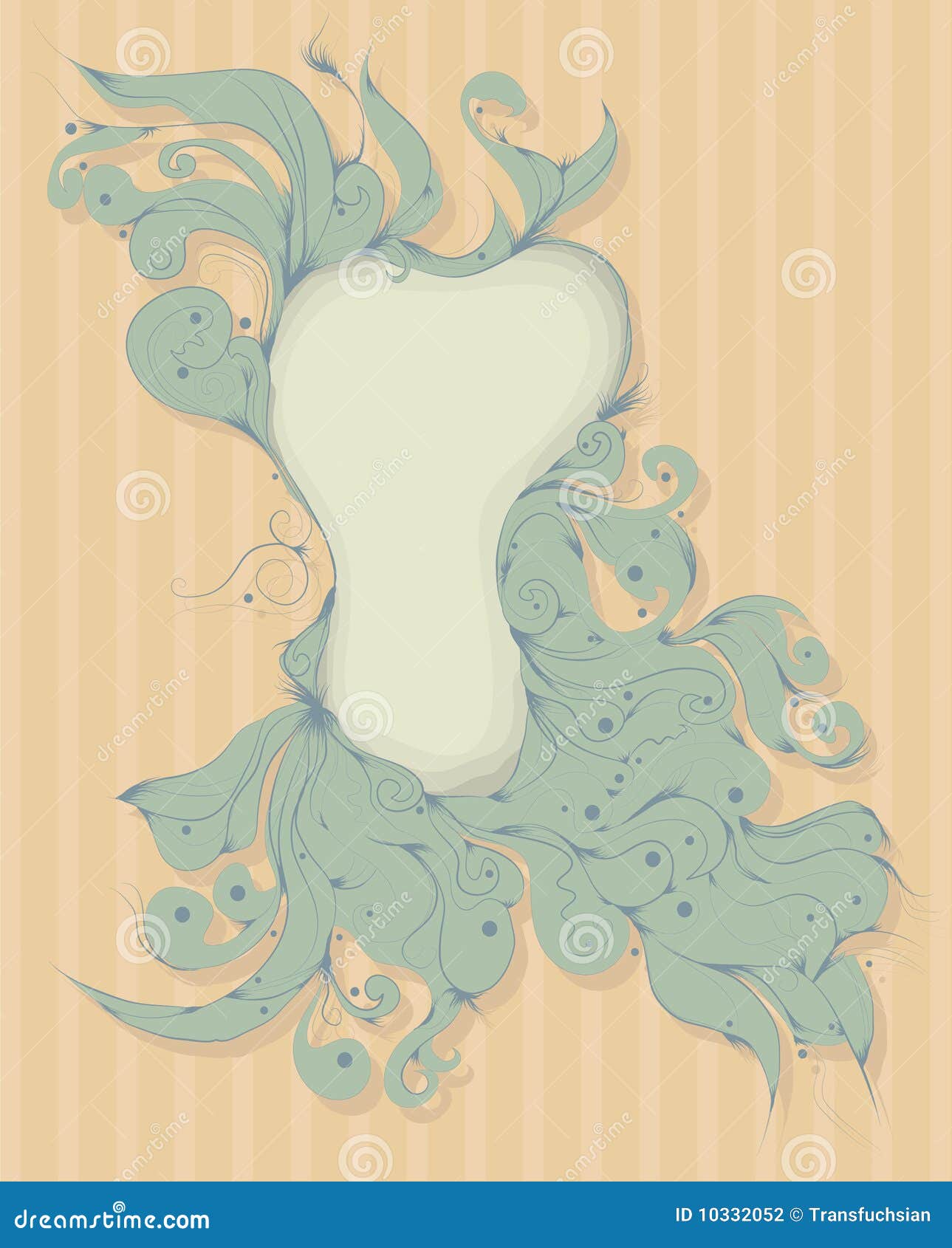 Messy Hand Drawn Vertical Frame Stock Vector - Illustration of blue ...