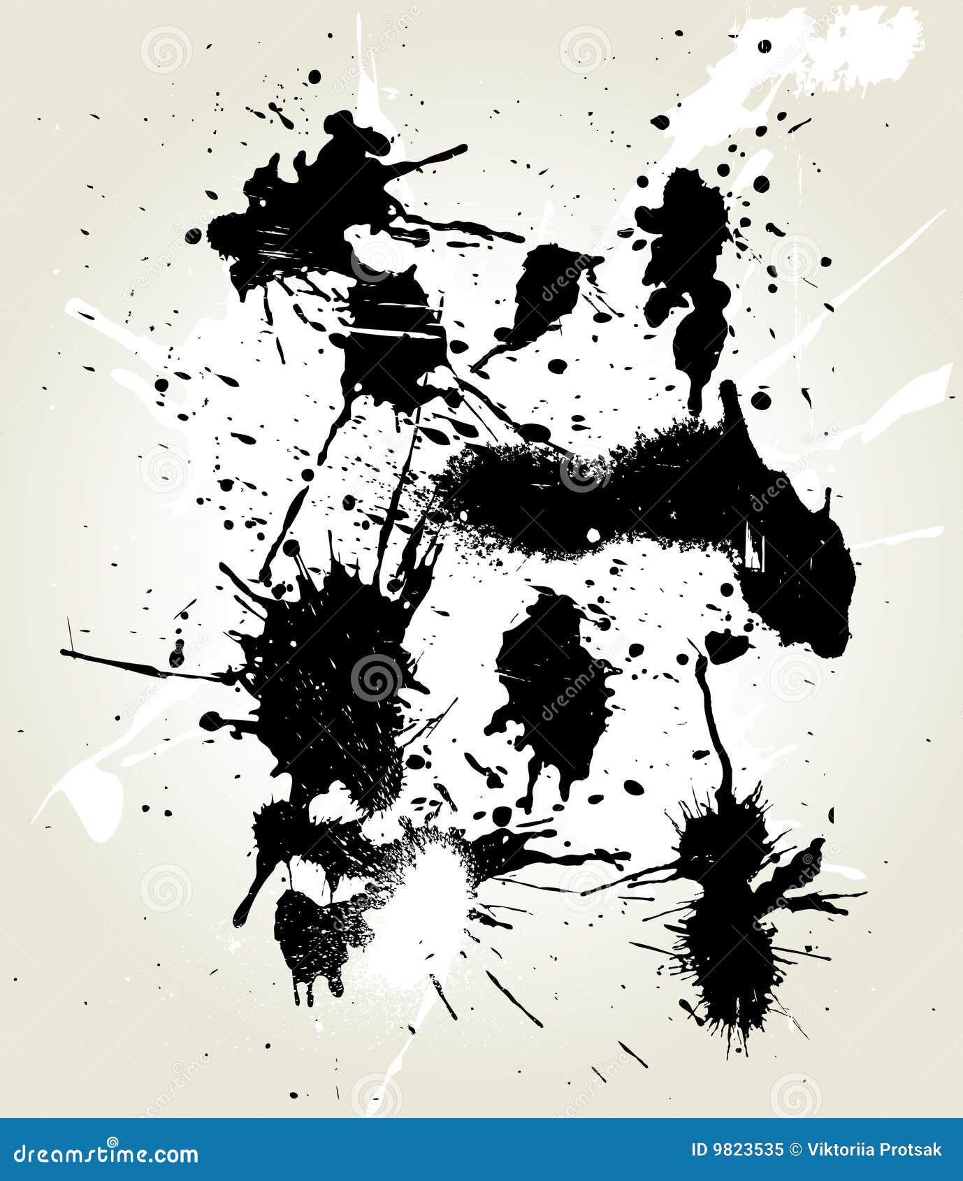 Messy ink splats stock vector. Illustration of splat, mess - 9823535