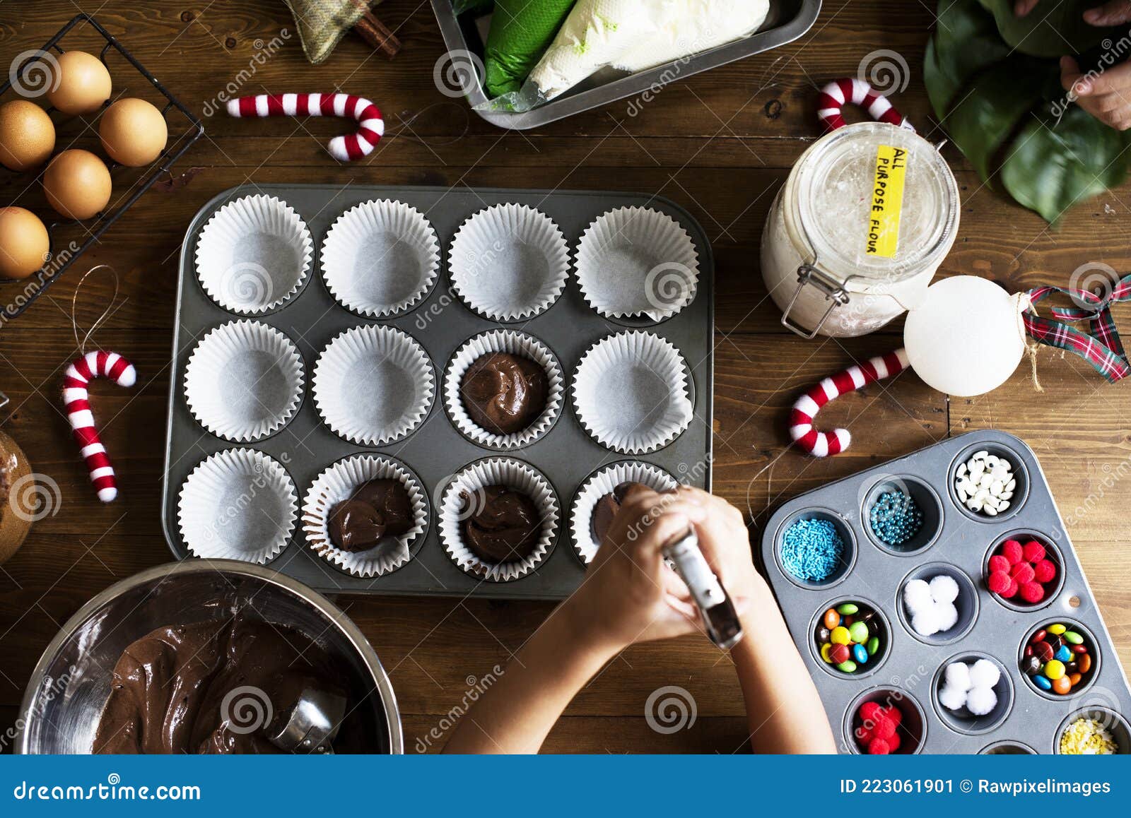 Messy Kitchen Counter from Baking Cupcakes Stock Image - Image of ...