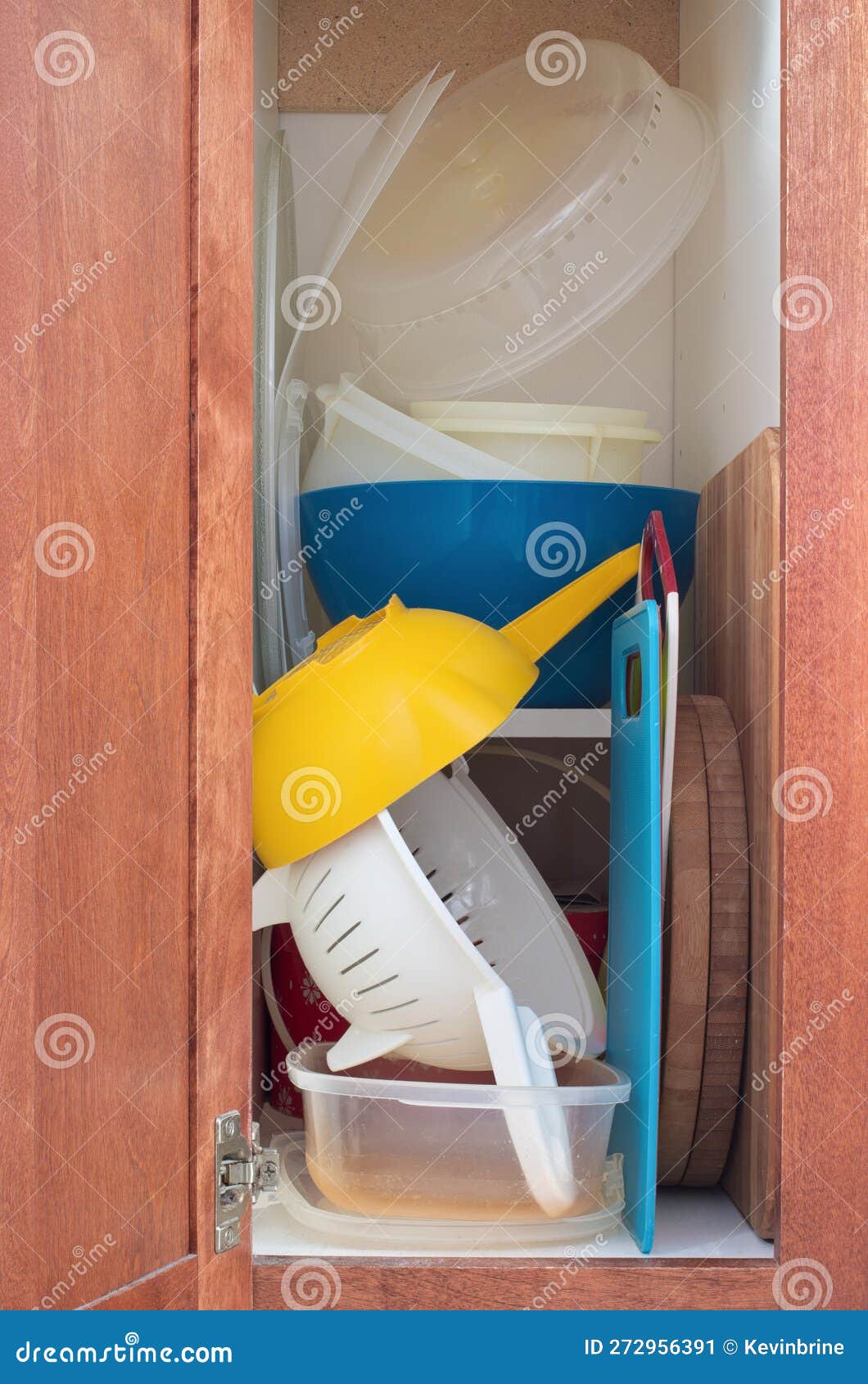 Messy Kitchen Cupboard stock image. Image of pile, interior - 272956391
