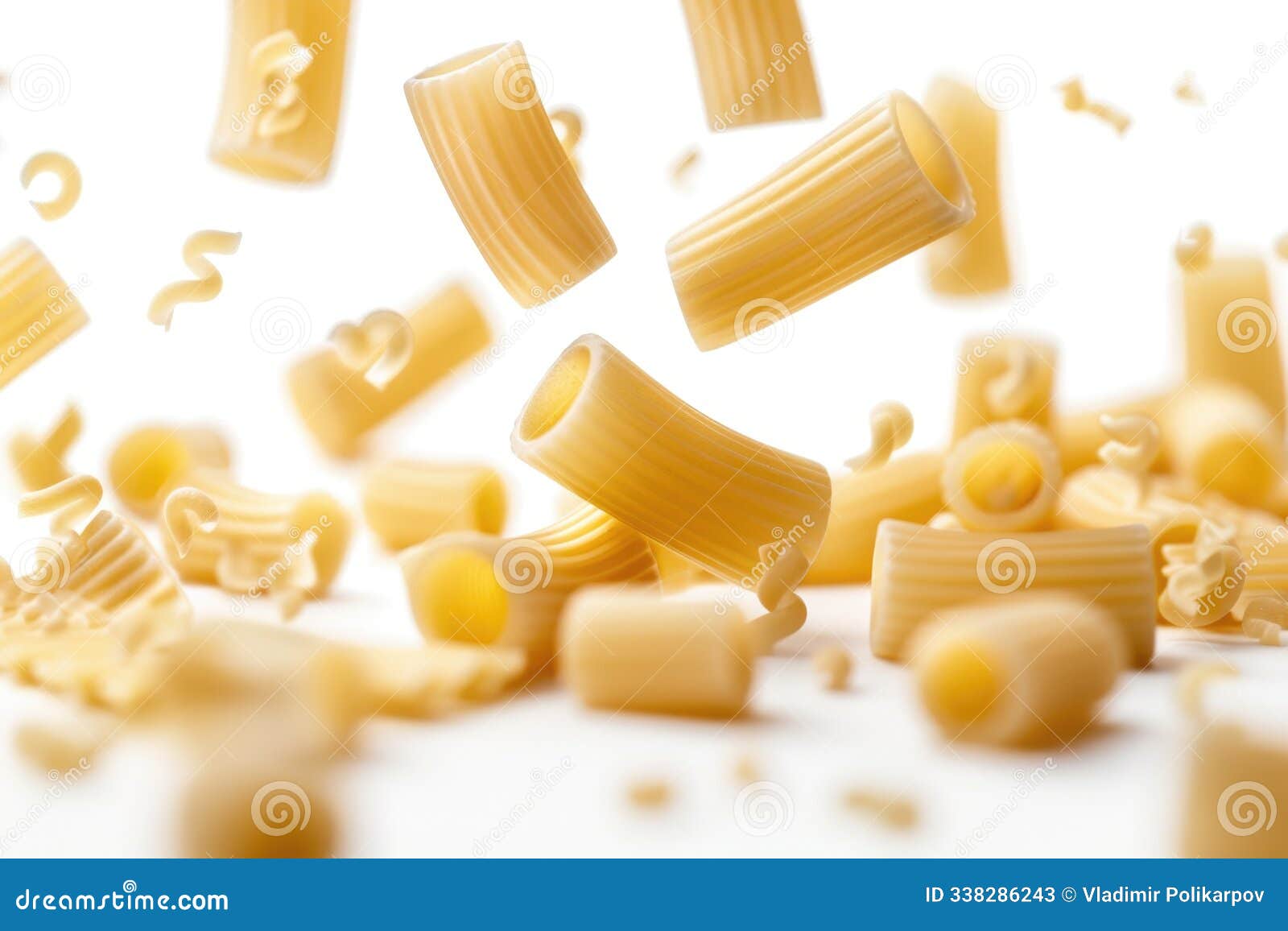A Messy Kitchen Scene with Pasta Falling from Above Stock Image - Image ...