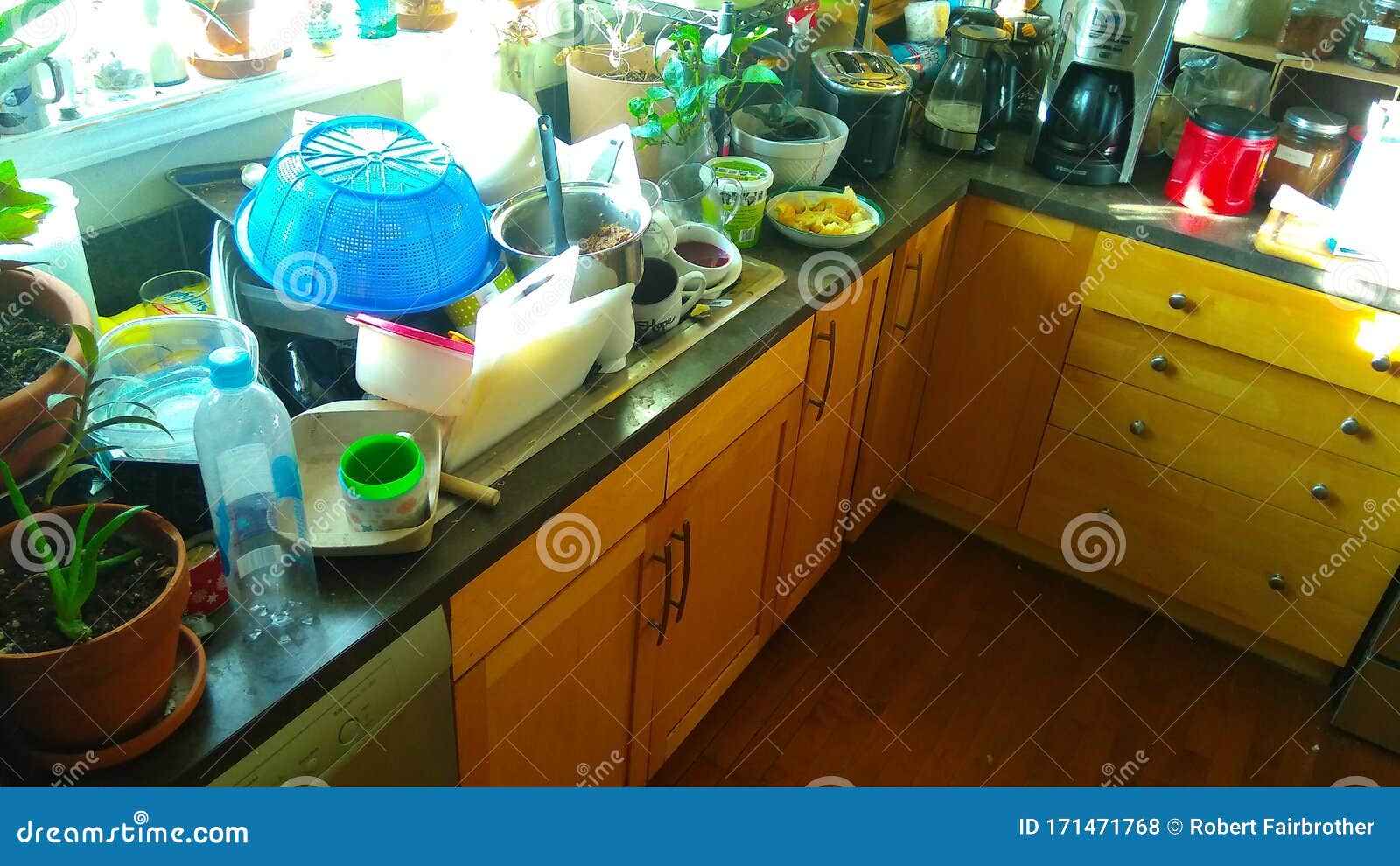 Messy Kitchen Sink with Dishes Editorial Stock Photo - Image of sink ...