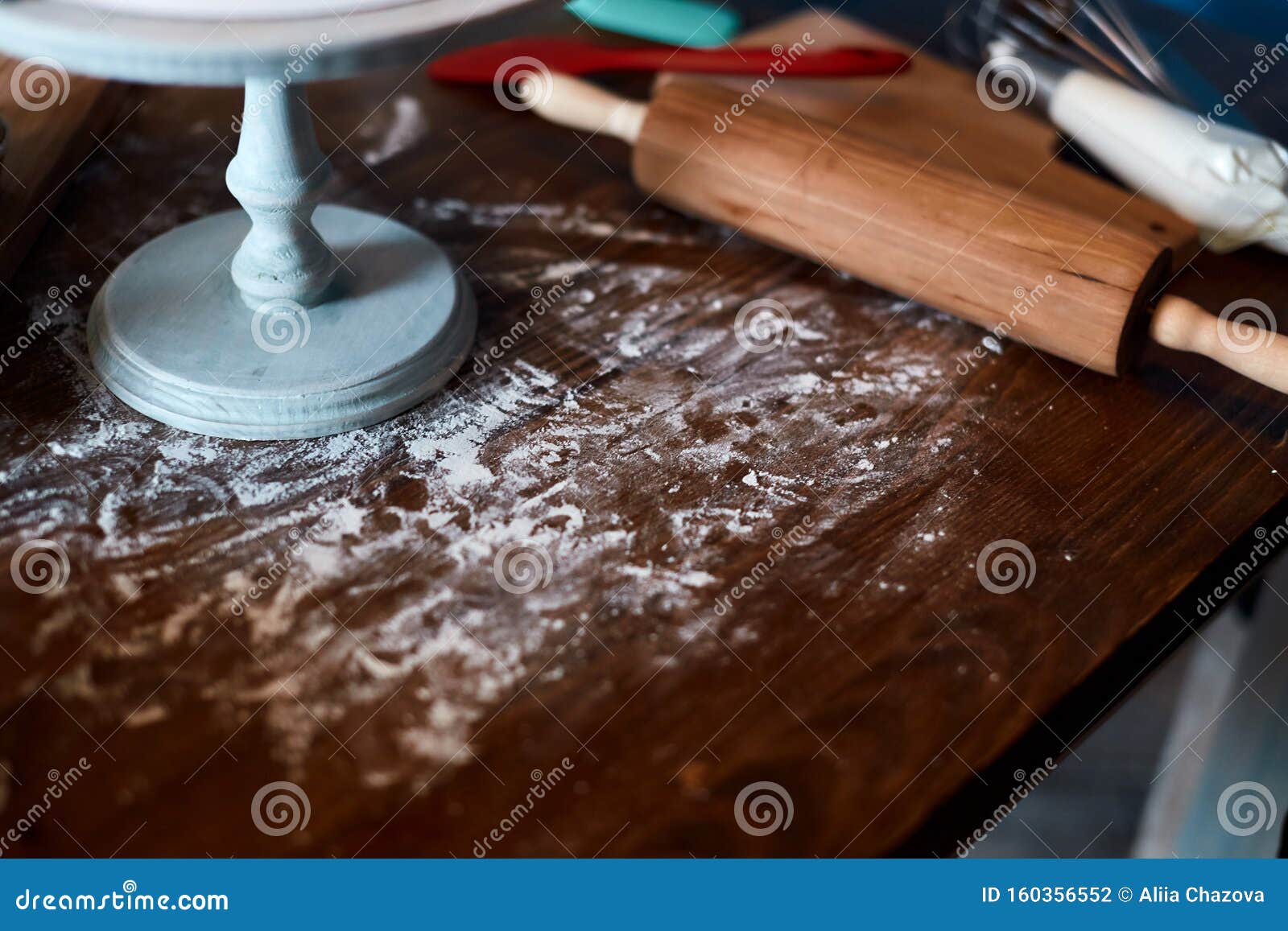Messy Kitchen Table after Baking Cake Stock Photo - Image of beautiful ...