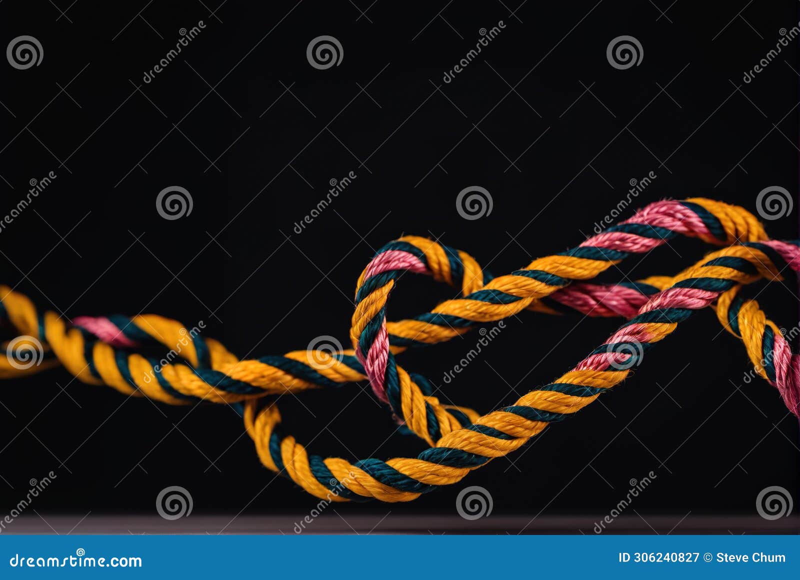 A messy knot of hemp rope stock illustration. Illustration of cord ...