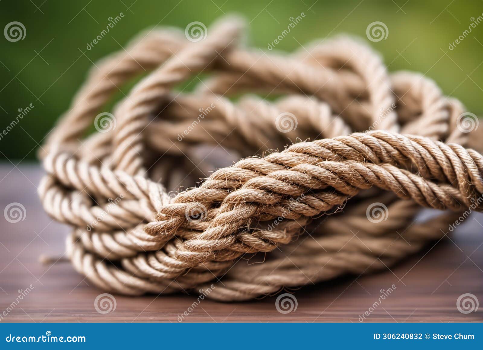 A messy knot of hemp rope stock illustration. Illustration of ship ...