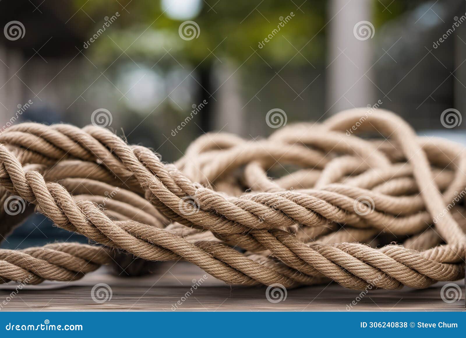 A messy knot of hemp rope stock illustration. Illustration of object ...