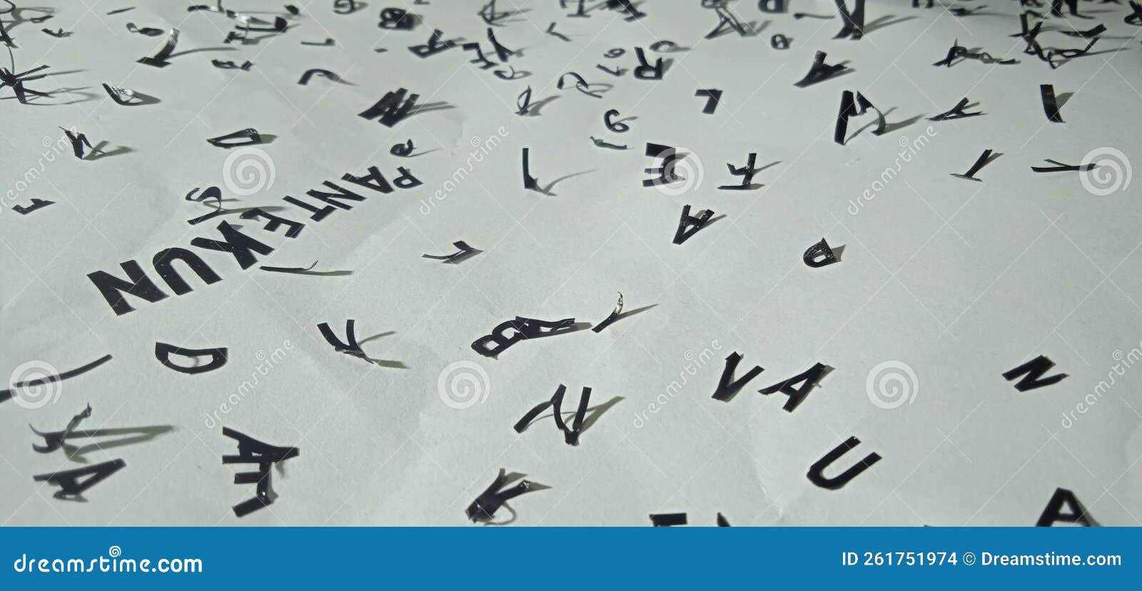 Messy letters on paper stock photo. Image of handwriting - 261751974