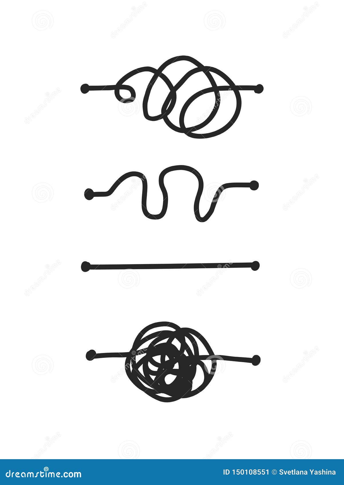 Messy Line Like Hard And Easy Way Doodle Vector Stock Vector ...