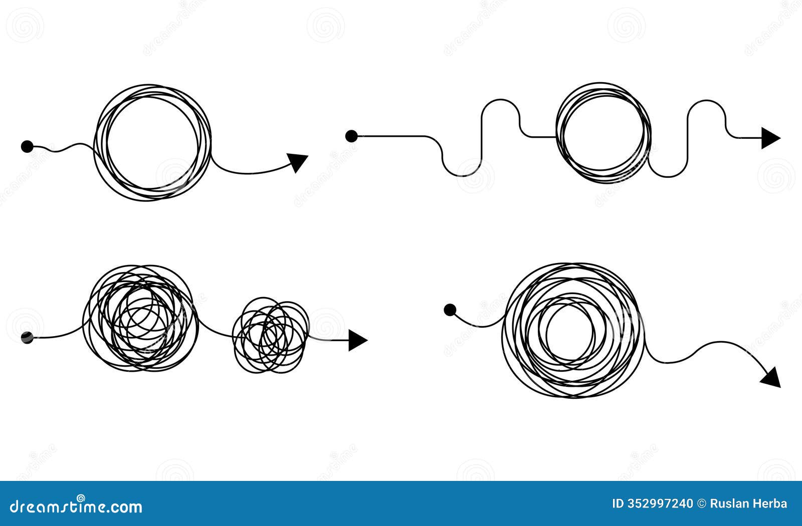 Scribble Hard Solution Arrows Cartoon Vector | CartoonDealer.com #120745197