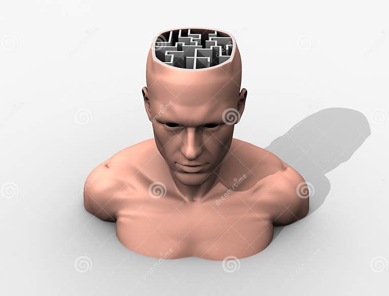 Messy Mind, Brain with Puzzle Stock Illustration - Illustration of ...