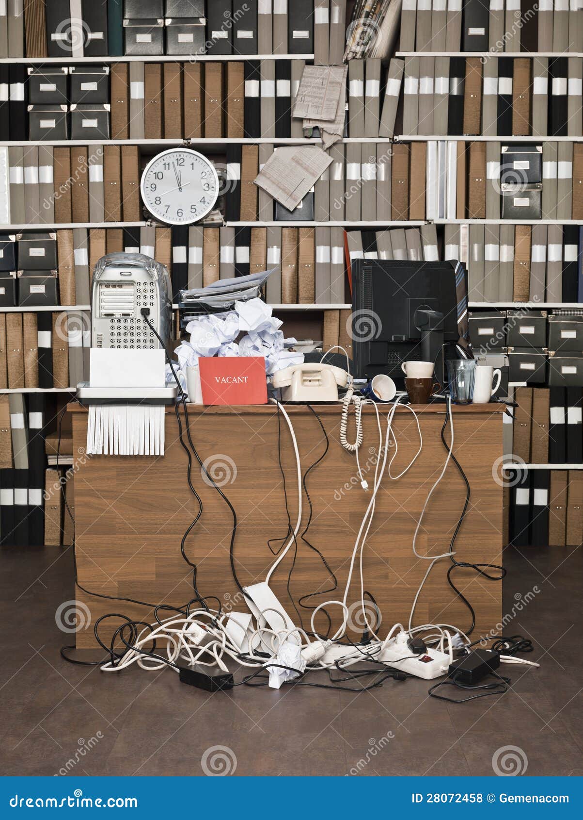 Messy Office stock photo. Image of vacancy, office, telephone - 28072458