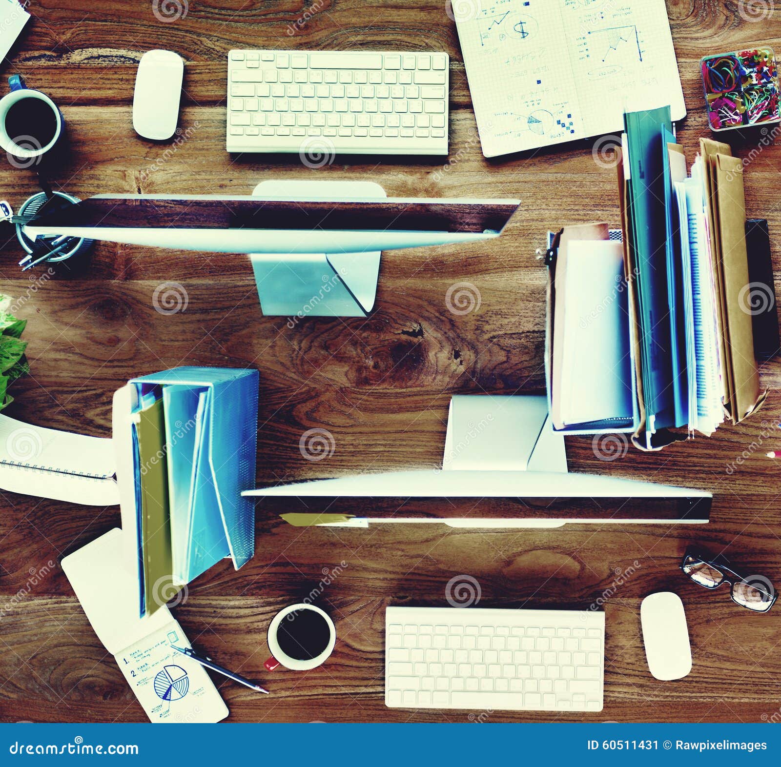 Messy Office Contemporary Workplace People Concept Stock Image - Image ...