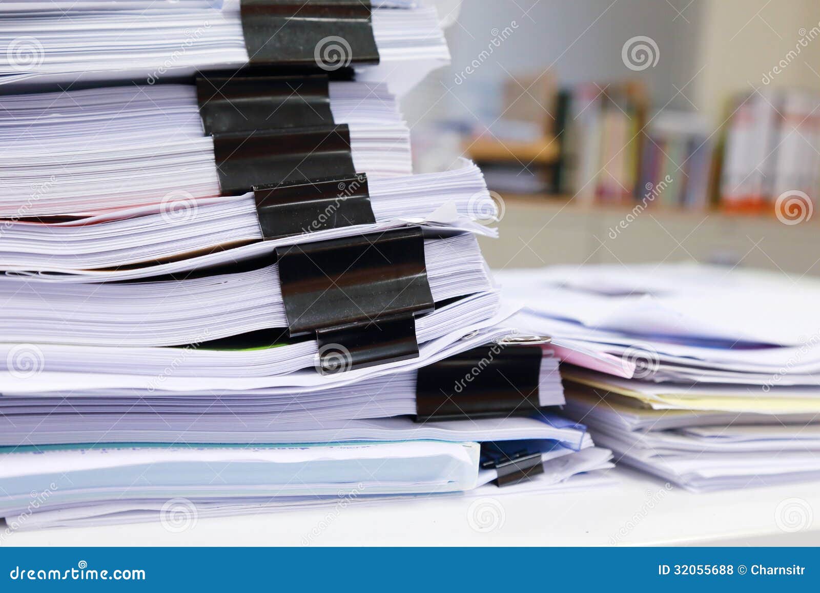 Messy office table stock photo. Image of financial, clean - 32055688