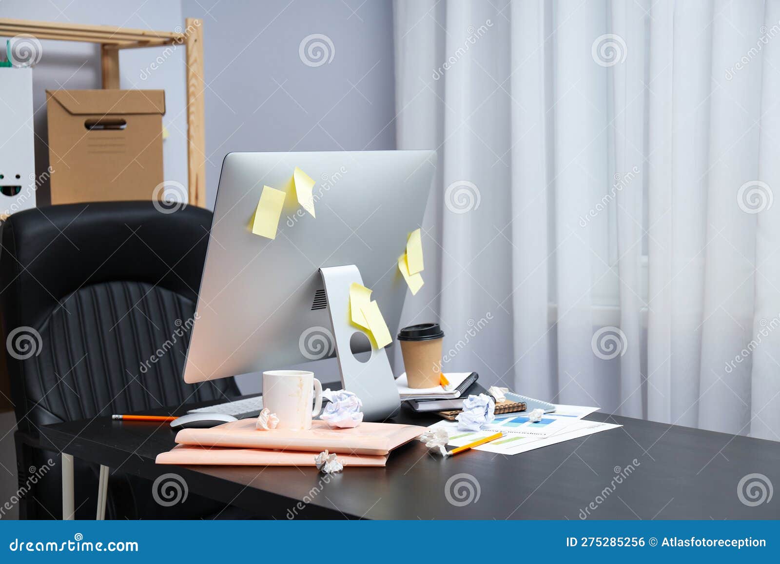 Messy Office Workplace, Workplace and Workspace Concept Stock Photo ...