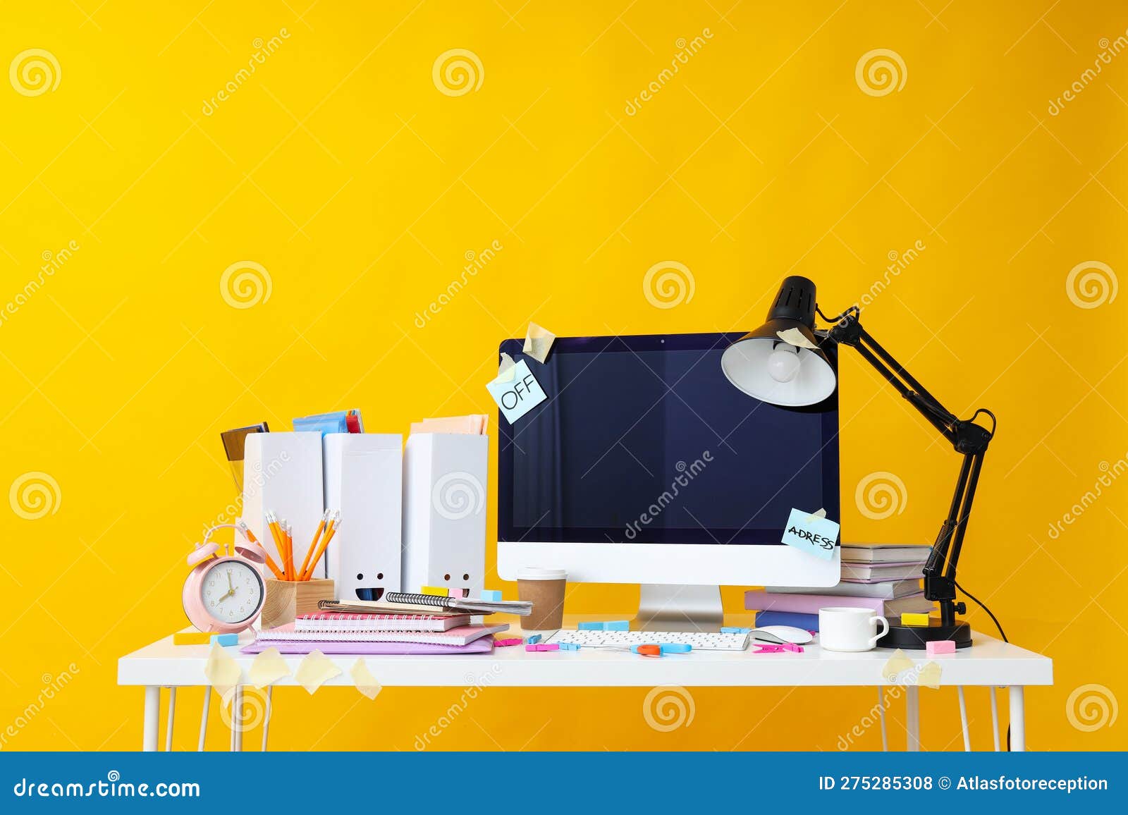 Messy Office Workplace, Workplace and Workspace Concept Stock Photo ...