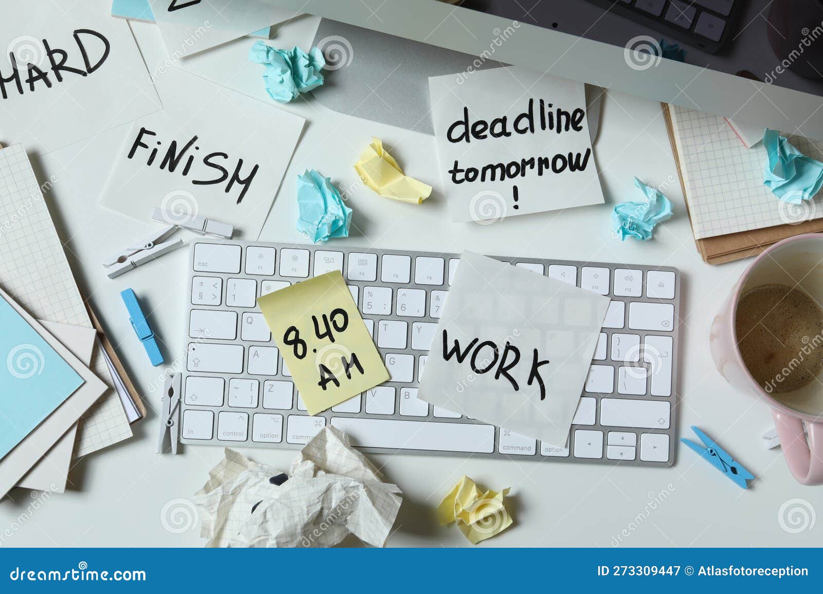 Messy Office Workplace, Workplace and Workspace Concept Stock Image ...