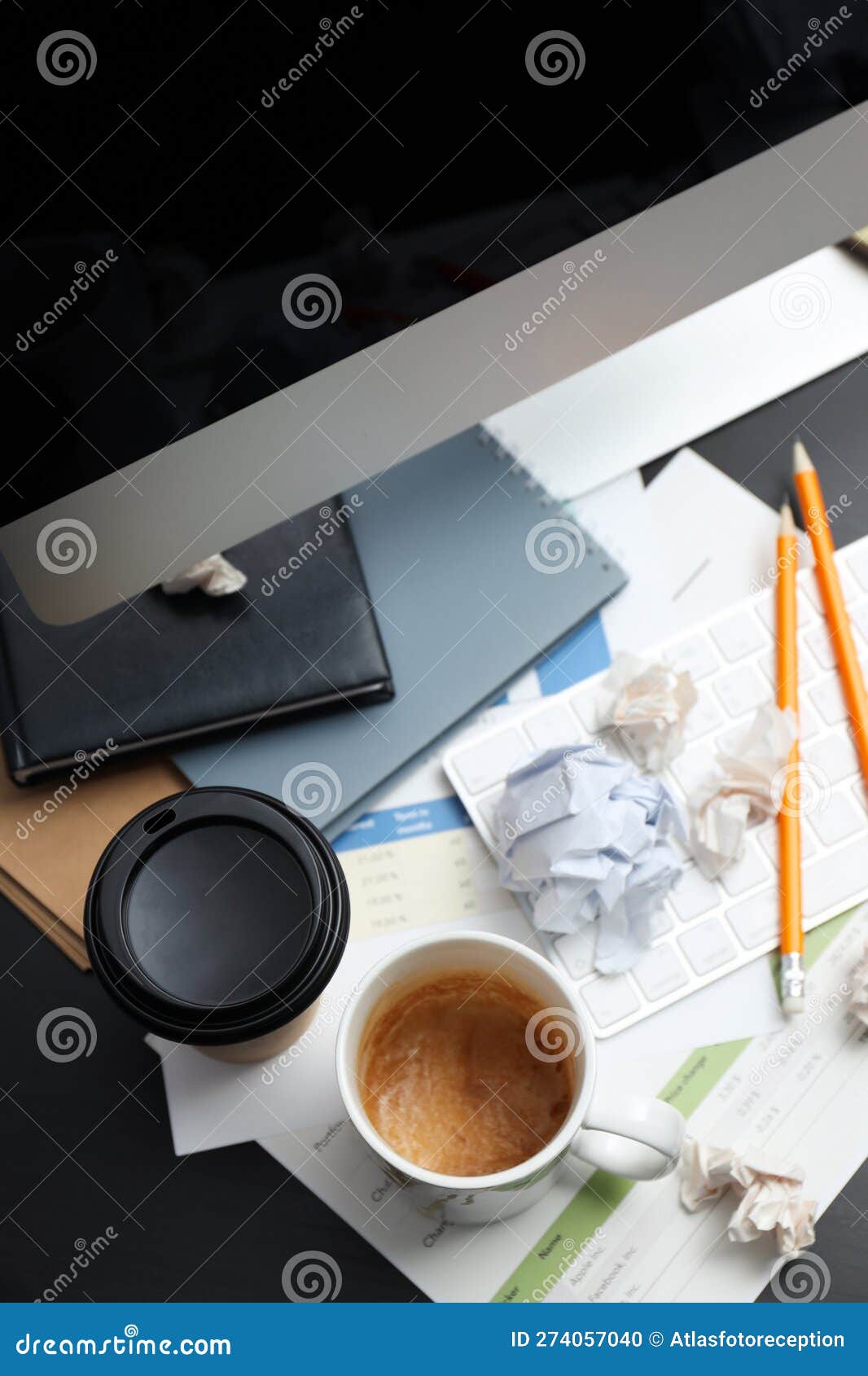 Messy Office Workplace, Workplace and Workspace Concept Stock Photo ...